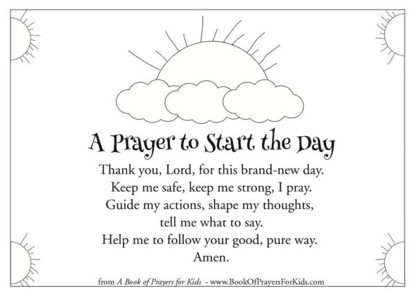 Printable Prayers from A Book of Prayers for Kids | WordWay