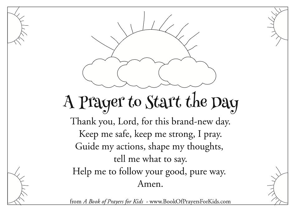 Printable Prayers from A Book of Prayers for Kids | WordWay